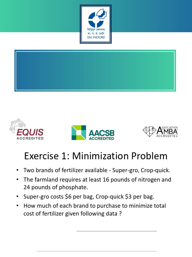 LP - Additional Exercises | PDF | Fertilizer | Numerical Analysis