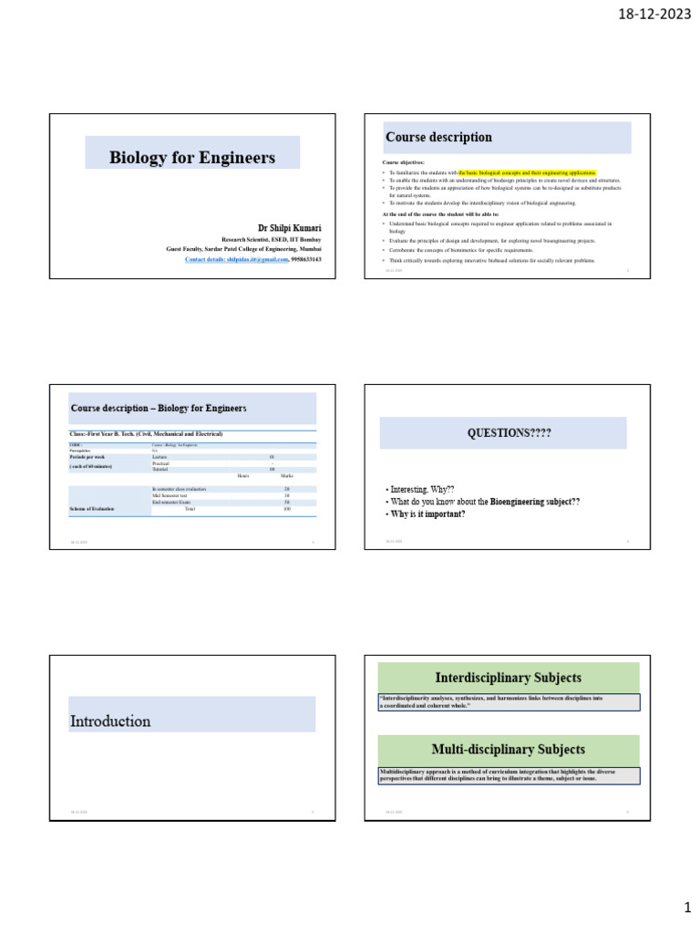 Bio Lect Spce Combined 2023 | PDF | Evolution | Natural Selection
