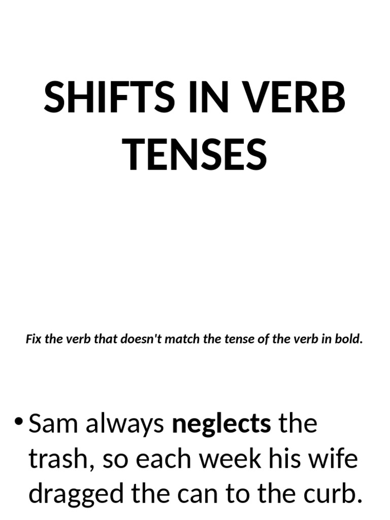 Verb Tense Correction Guide | PDF