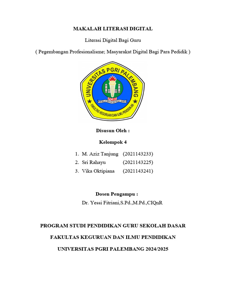 Makalah Literasi Digital KLMPK 4 | PDF