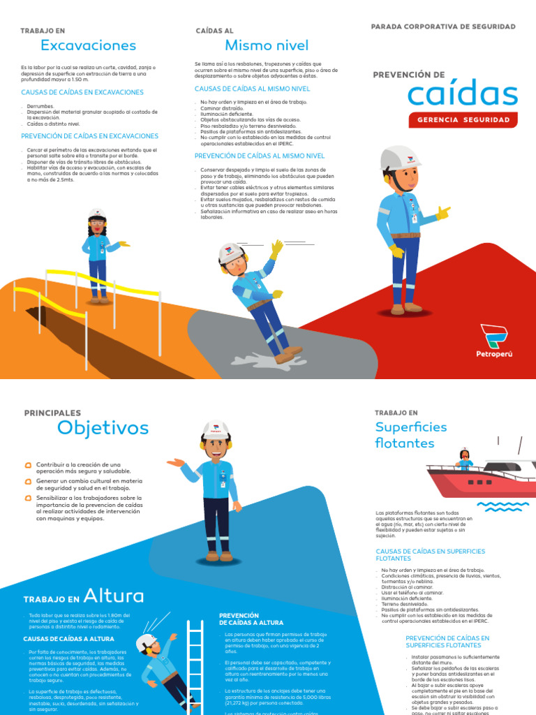 Triptico Prevención de Caídas | PDF