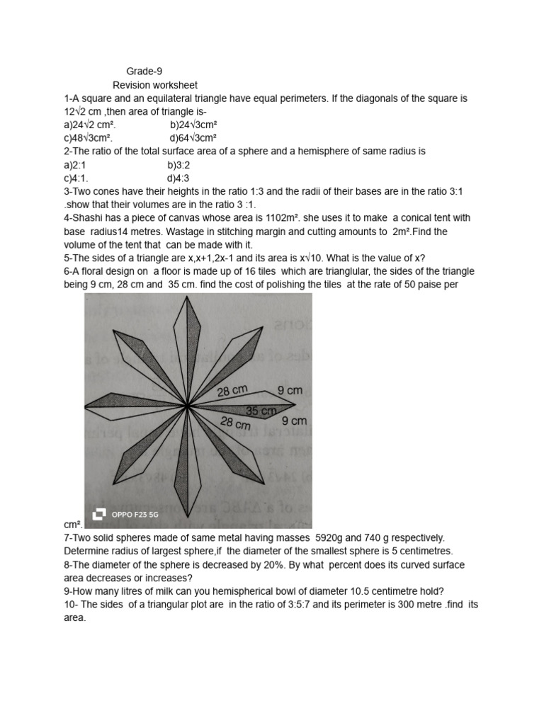 G-9, Revision Worksheet | PDF