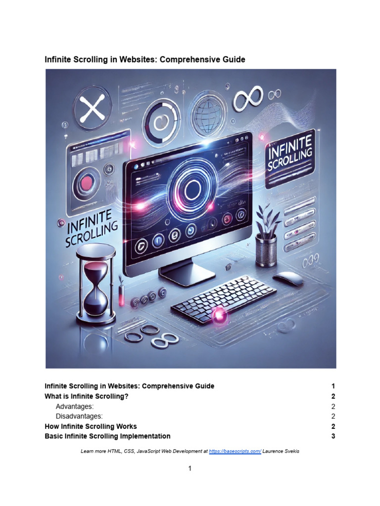 Infinite Scrolling In Websites Comprehensive Guide Pdf Java Script Web Development