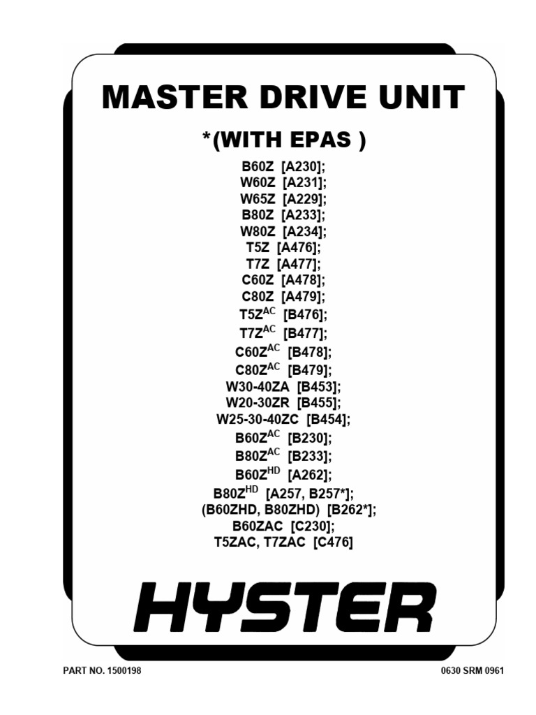 Master Drive Unit: (With Epas) | PDF | Axle | Steering