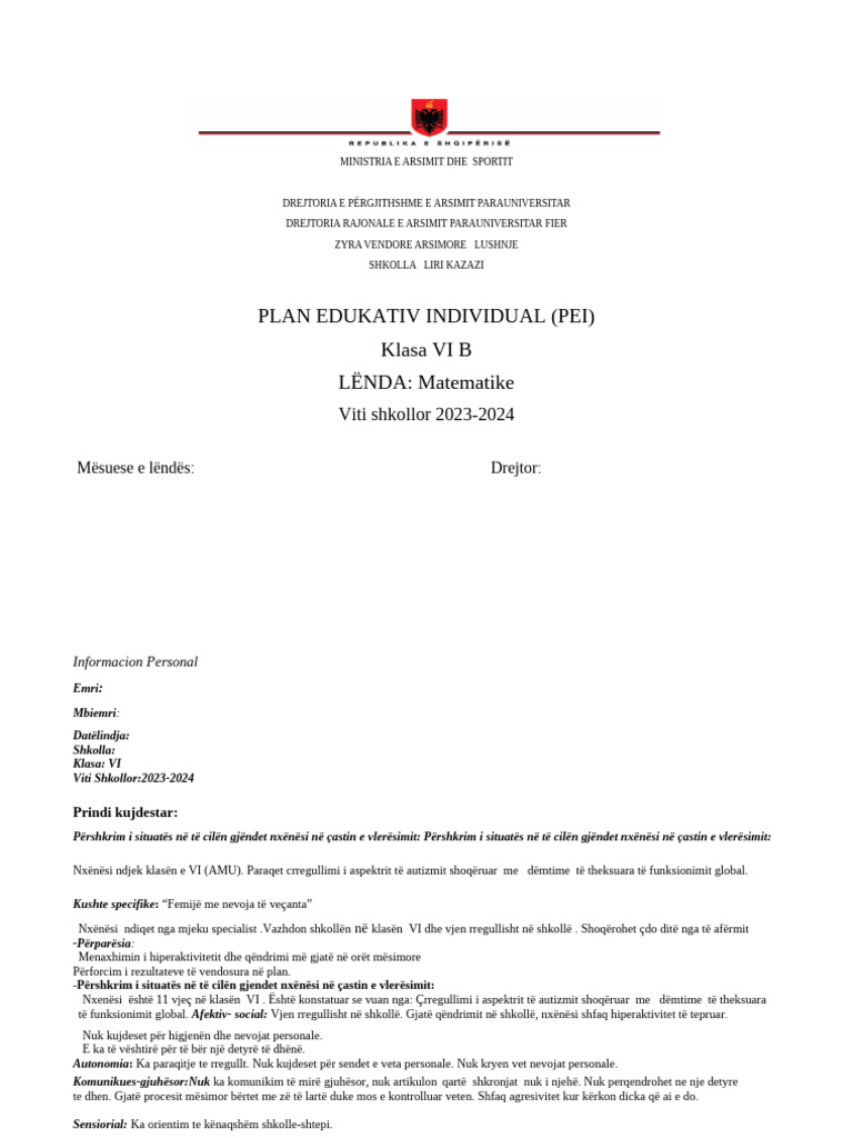 Plani Pei KL 6 Luis Malia | PDF