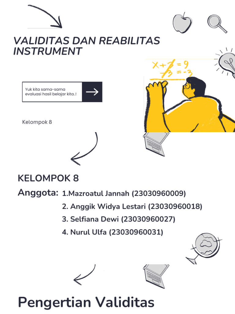 PPT VALIDITAS & RELIABILITAS KEL 8 | PDF