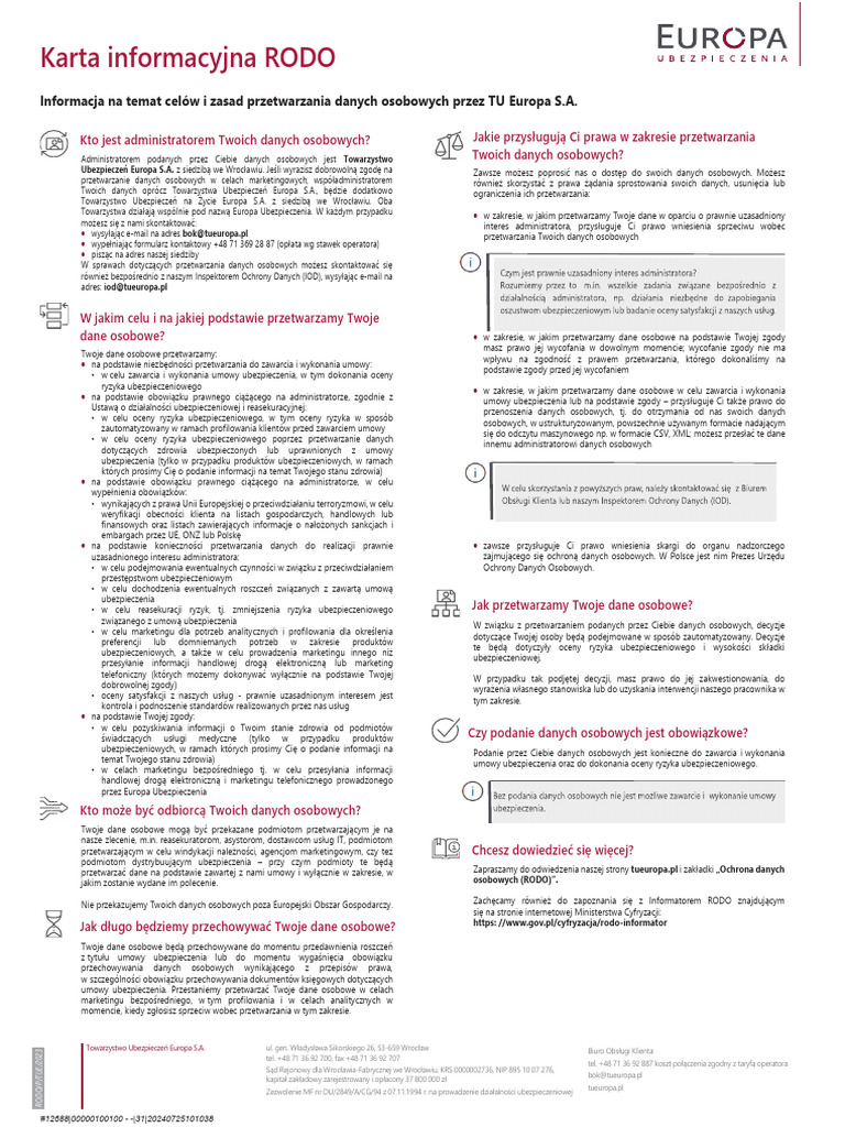 11. Karta Informacyjna_RODO 1.08.2024 | PDF