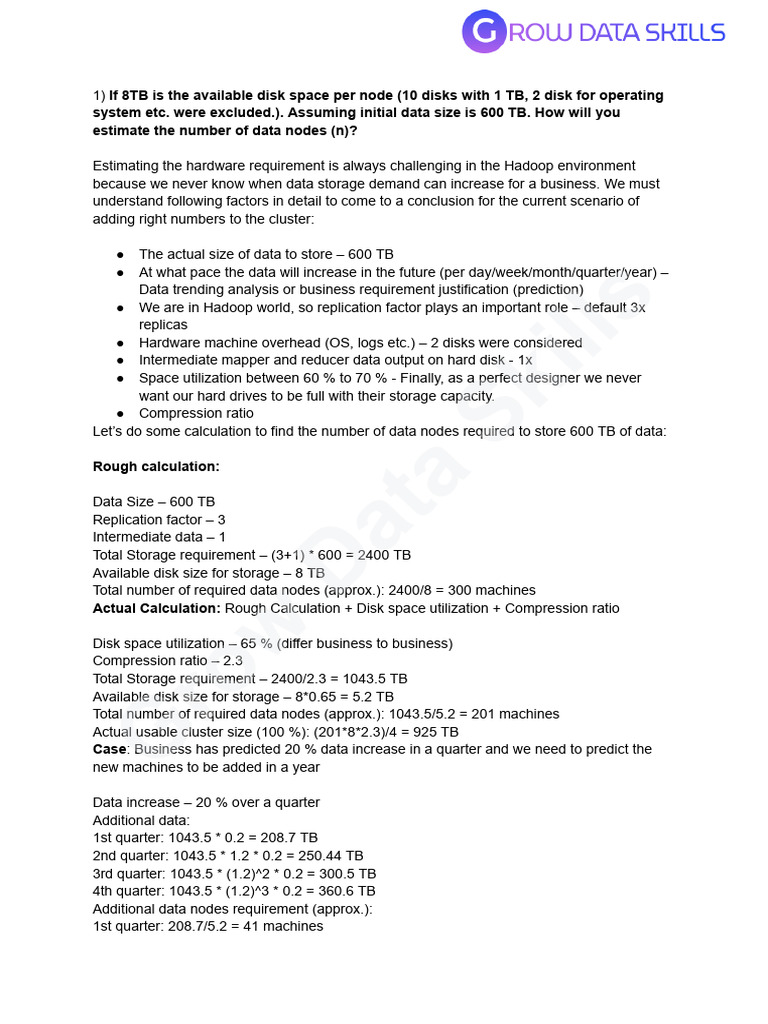 Scenario Based Hadoop Interview Questions | PDF | Apache Hadoop | Scheduling (Computing)