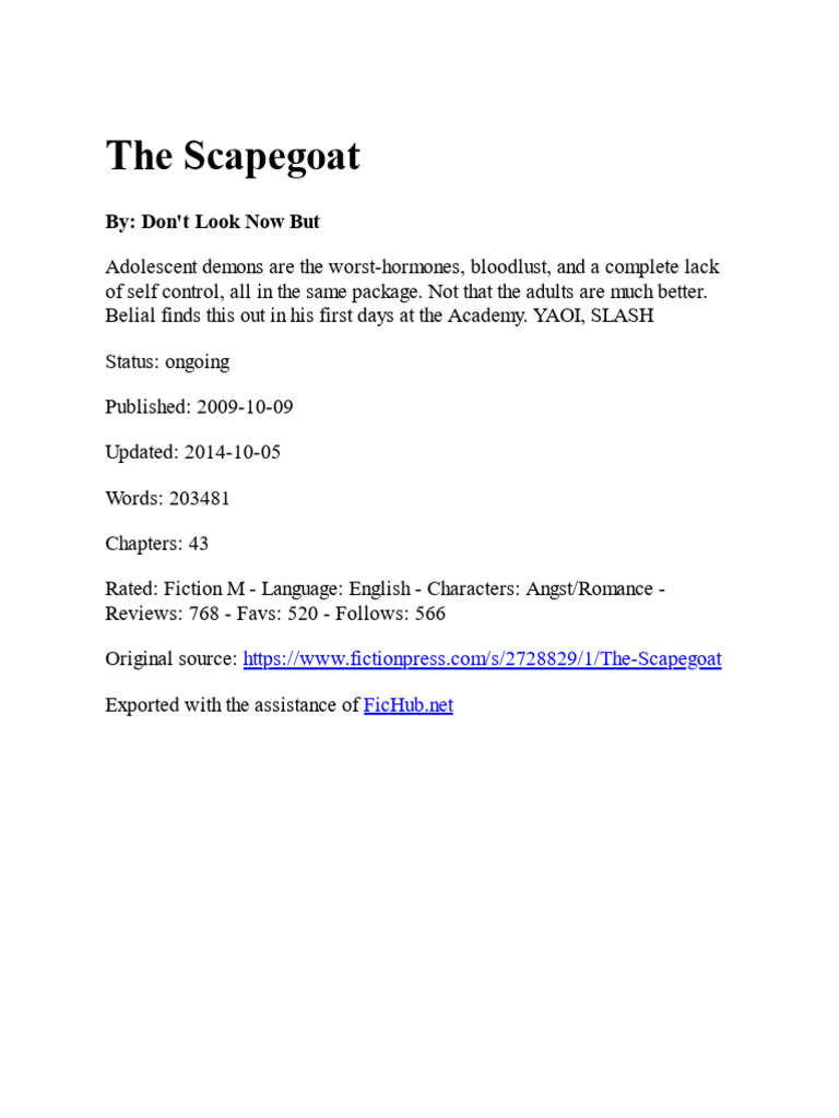 The Scapegoat by Don t Look Now but-m6hplyjt | PDF
