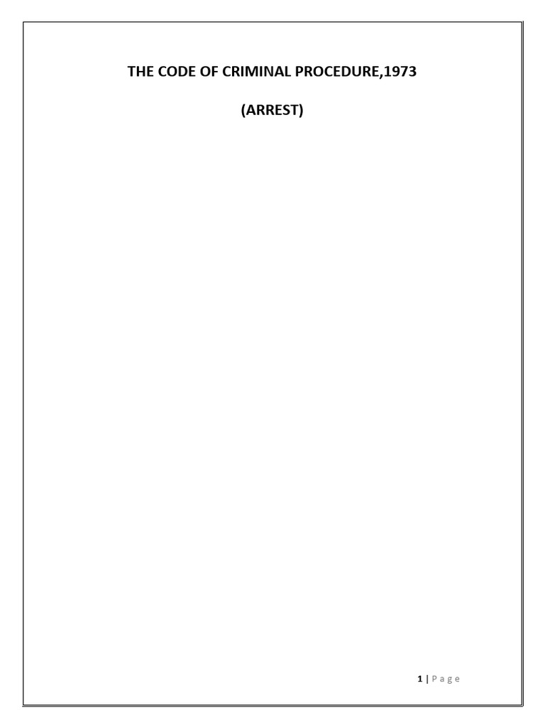 ARREST | PDF | Arrest | Crimes