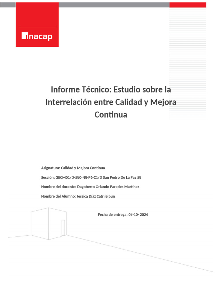Informe II Calidad y Mejora Continua | PDF | Calidad (comercial) | Sustentabilidad