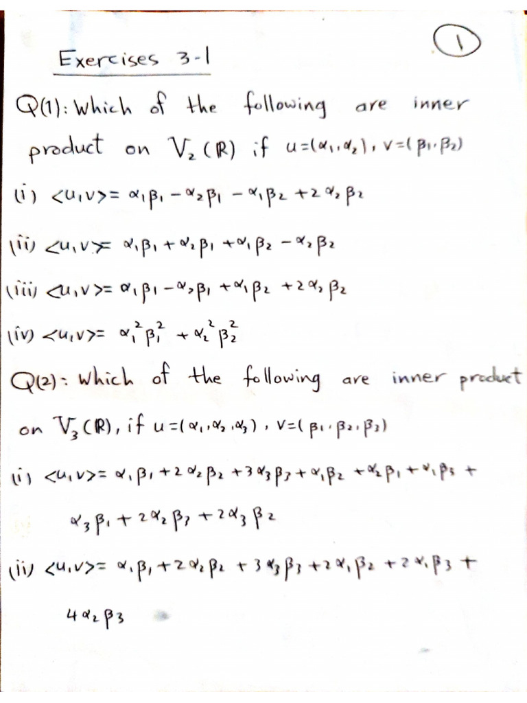 Exercises 3-1. 3-2 | PDF