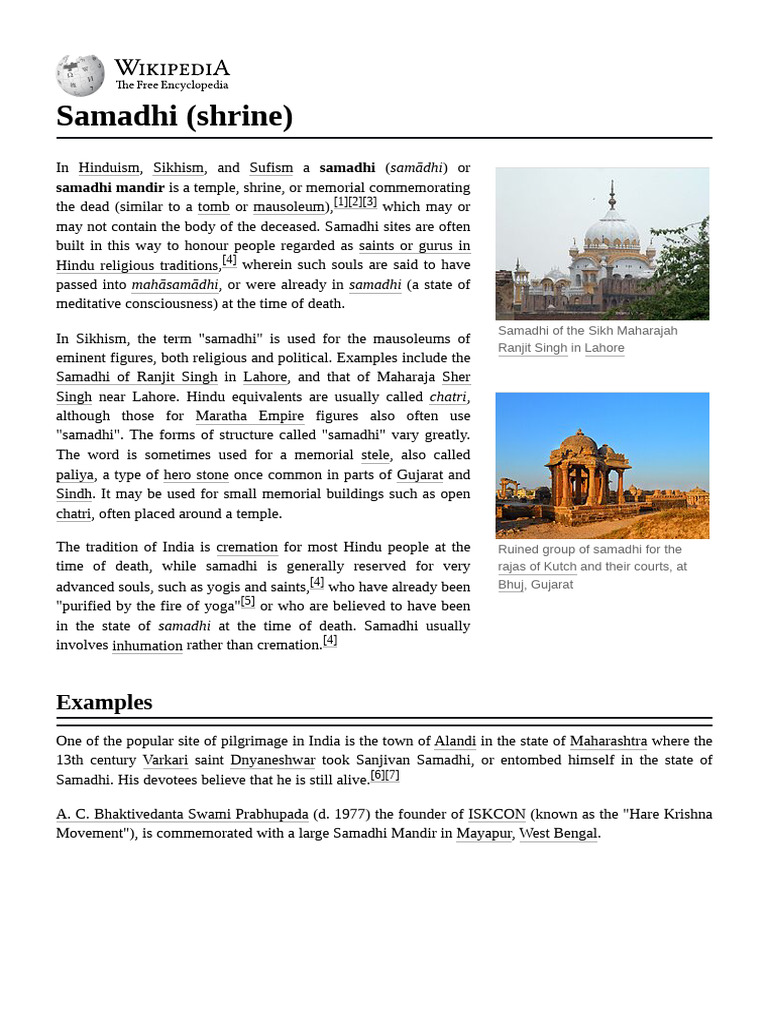 Samadhi_(shrine) | PDF | Indian Religions