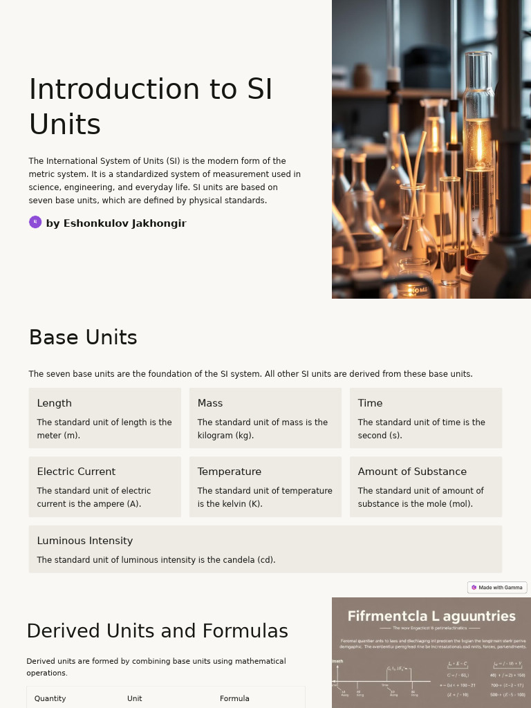 Introduction-to-SI-Units | PDF | International System Of Units ...
