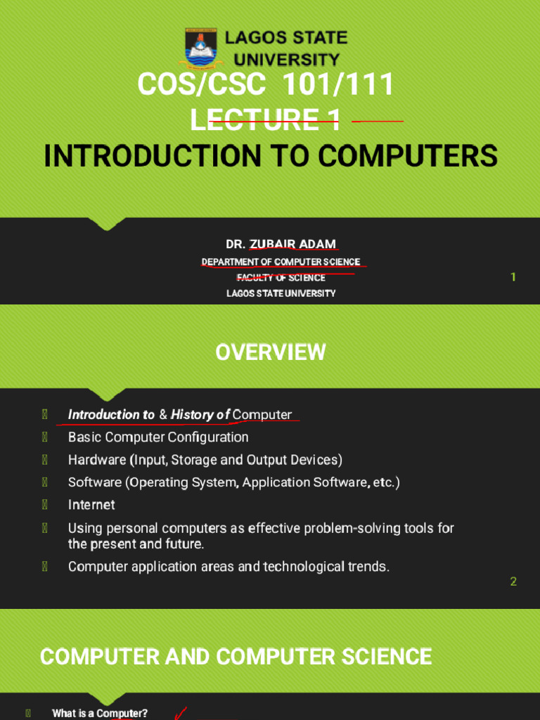 CSC 111 Lecture 1_Phoenix | PDF CSC 111 Lecture 1_Phoenix | PDF