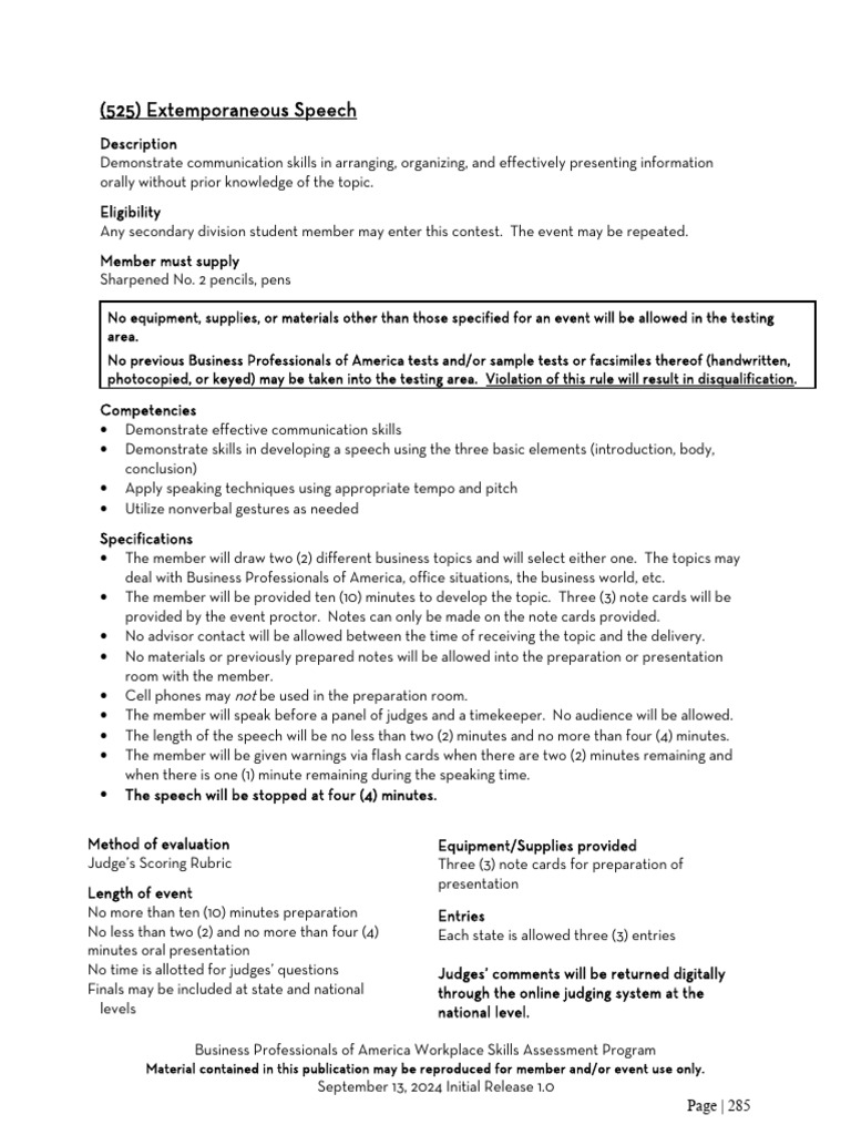 (525) Extemporaneous Speech | PDF | Human Communication | Communication