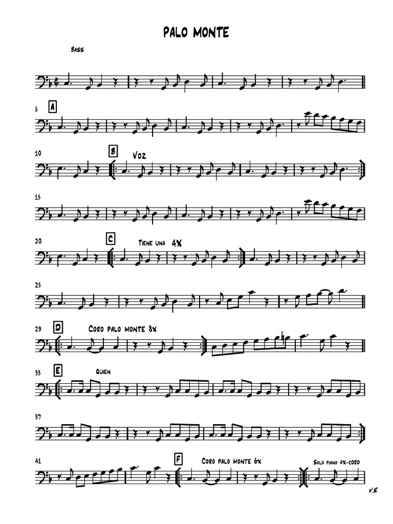 Palo Monte - Bass | PDF