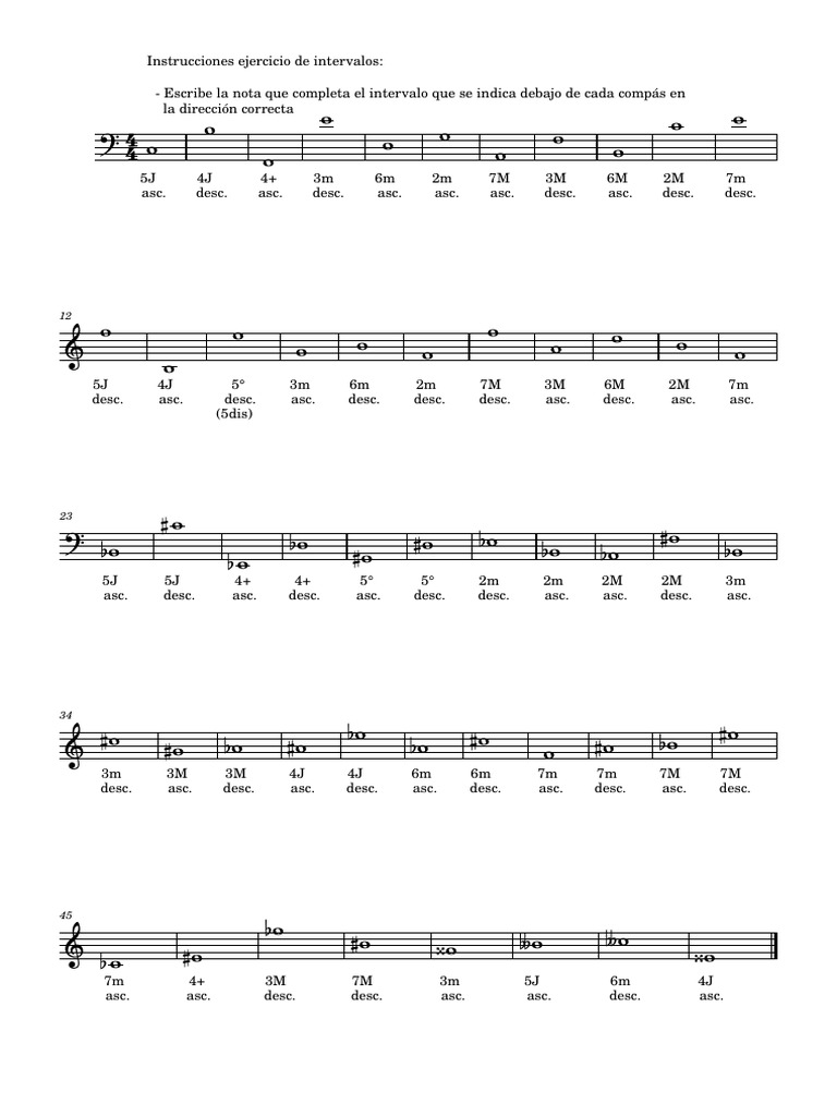 Ejercicio Intervalos | PDF