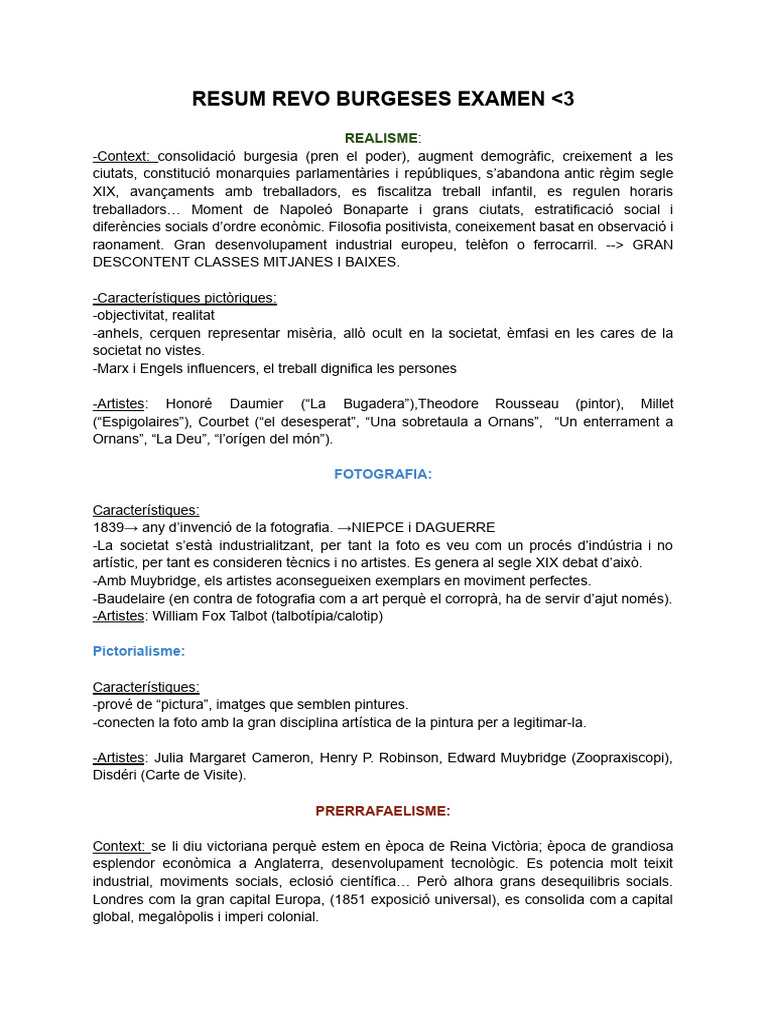 Resum Revo Burgeses Examen | PDF