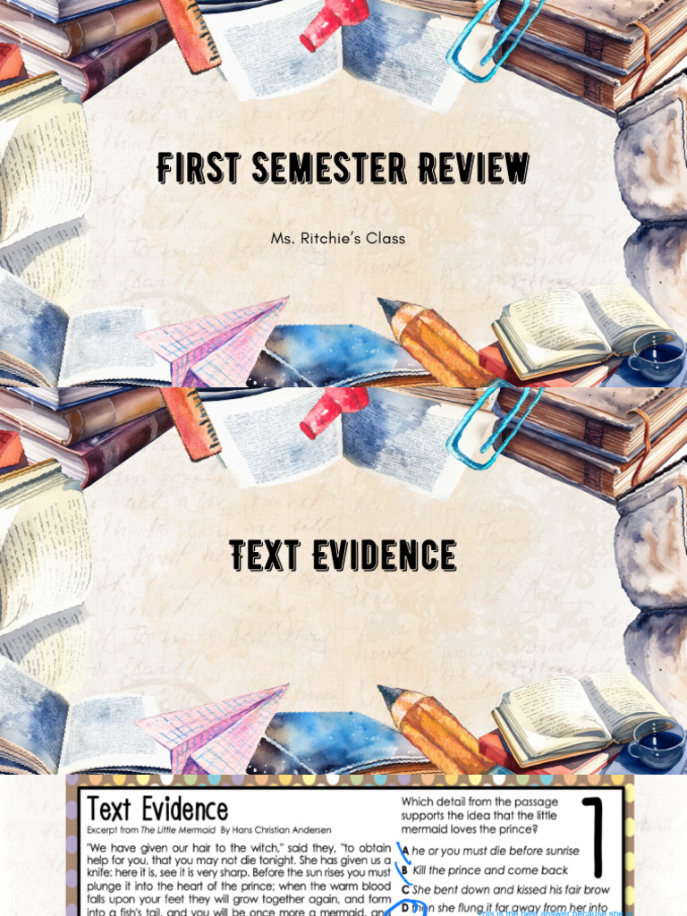 First Semester Review: Ms. Ritchie's Class | PDF