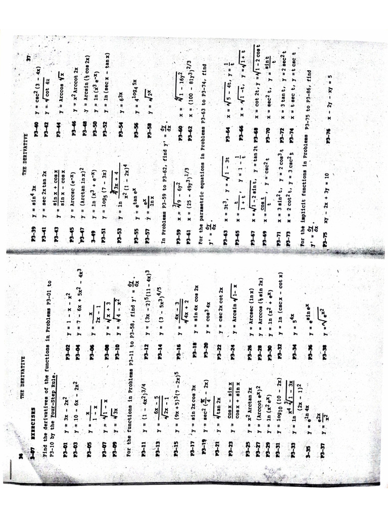 Derivatives Practice (Calculus) | PDF