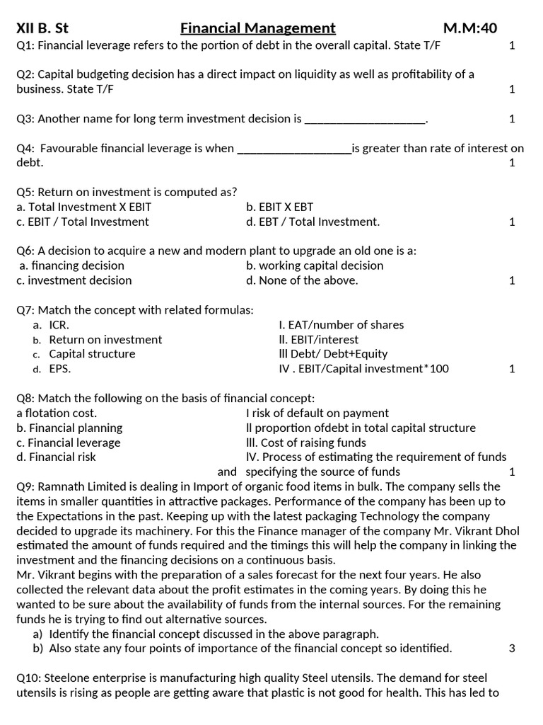 Chapter 9 Financial Management | PDF | Dividend | Capital Structure