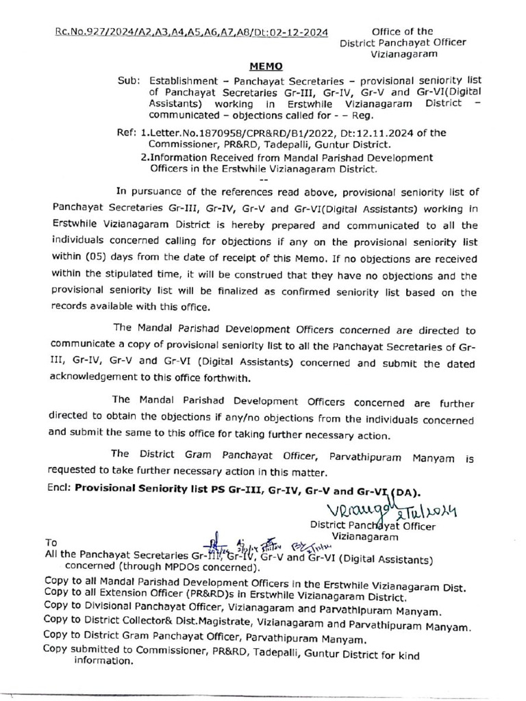 Gr 4 Provisional Seniority list | PDF