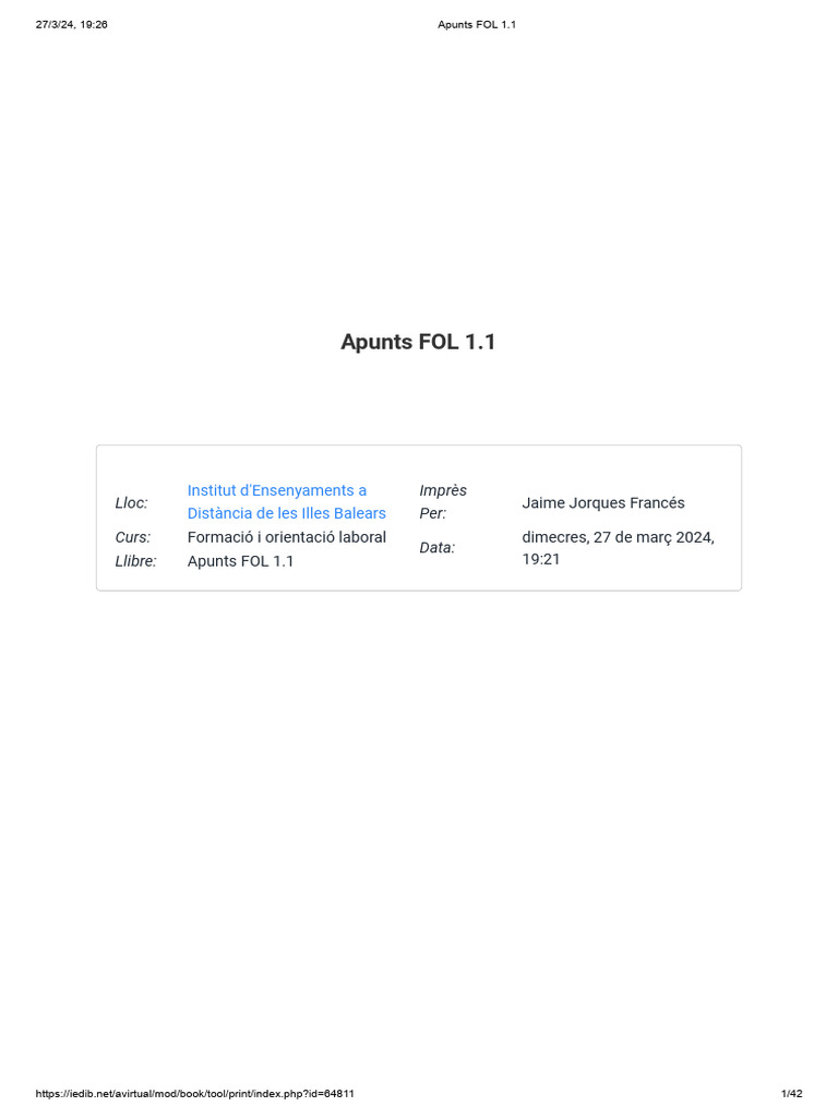 Apunts FOL 1.1 | PDF
