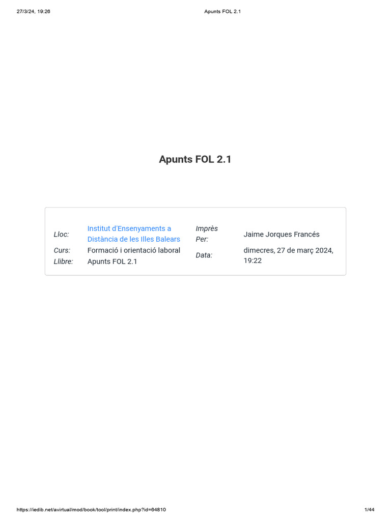 Apunts FOL 2.1 | PDF