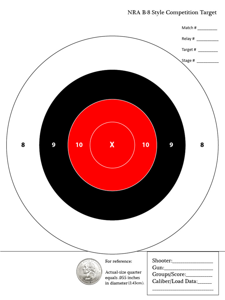 NRA B 8 Target Red Center | PDF