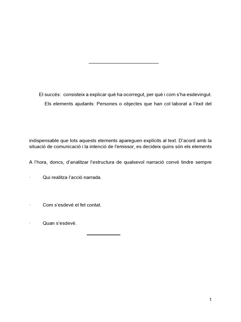 Esquema Text Narratiu | PDF