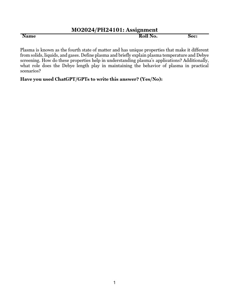 MO2024 PH24101 Assignment 5marks | PDF