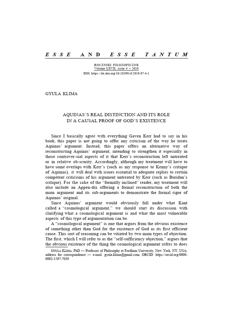 Klima Real Distinction Published | PDF | Existence | Causality