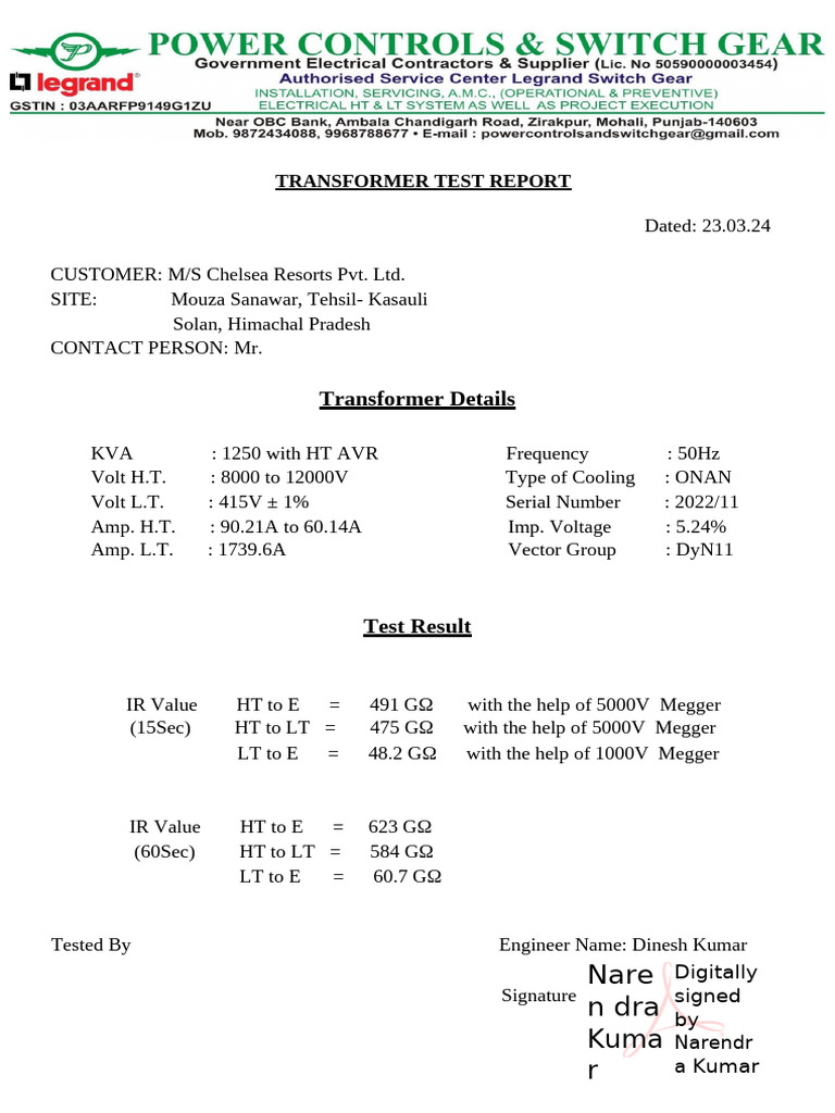TRF Test Report | PDF | Voltage | Electronics