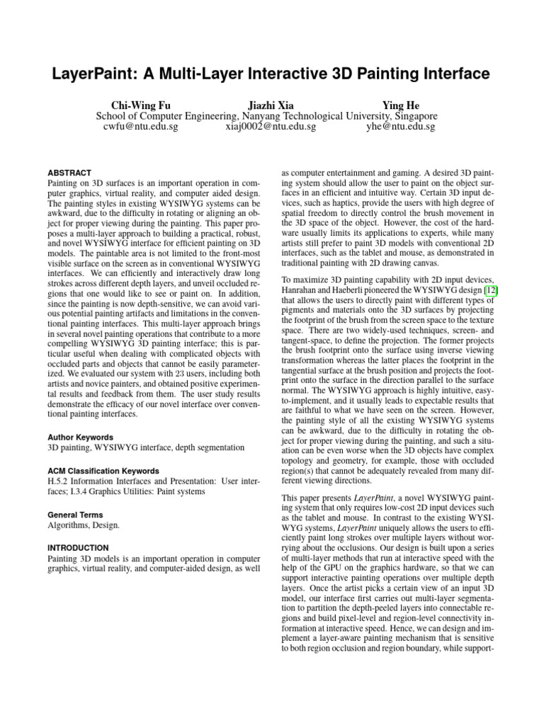 chi10 | PDF | 3 D Computer Graphics | 2 D Computer Graphics