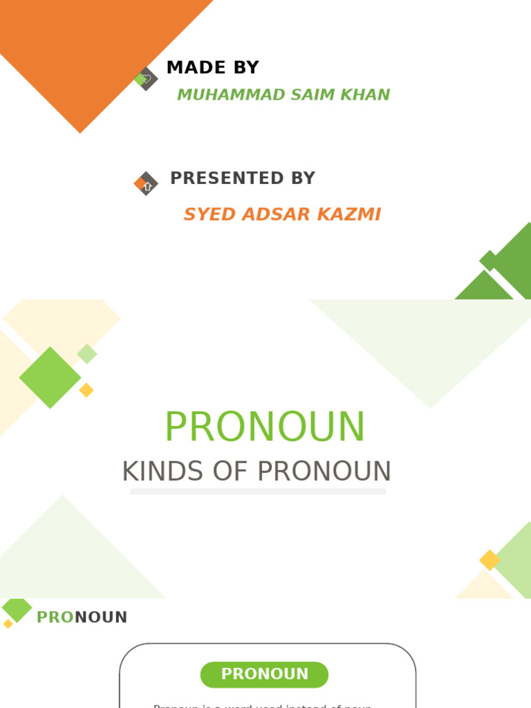 PRONOUN | PDF | Pronoun | Language Mechanics