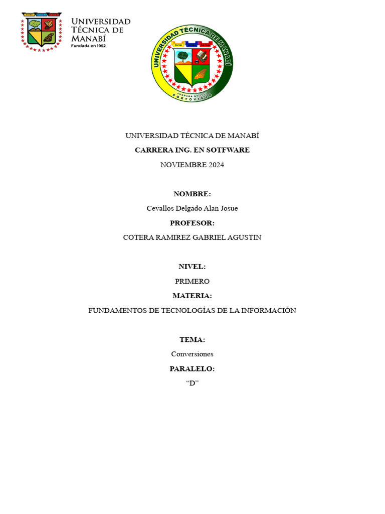 Conversiones U1 | PDF