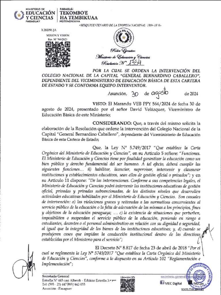 1354 2024 RAMIREZ INTERVENCIÓN - CNC Comprimido | PDF