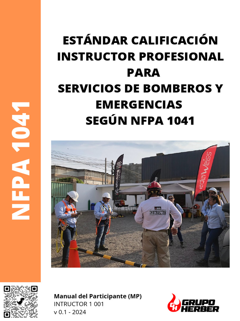 Capacitación NFPA 1041 Grupo Herber | PDF | Bombero | Plan de estudios