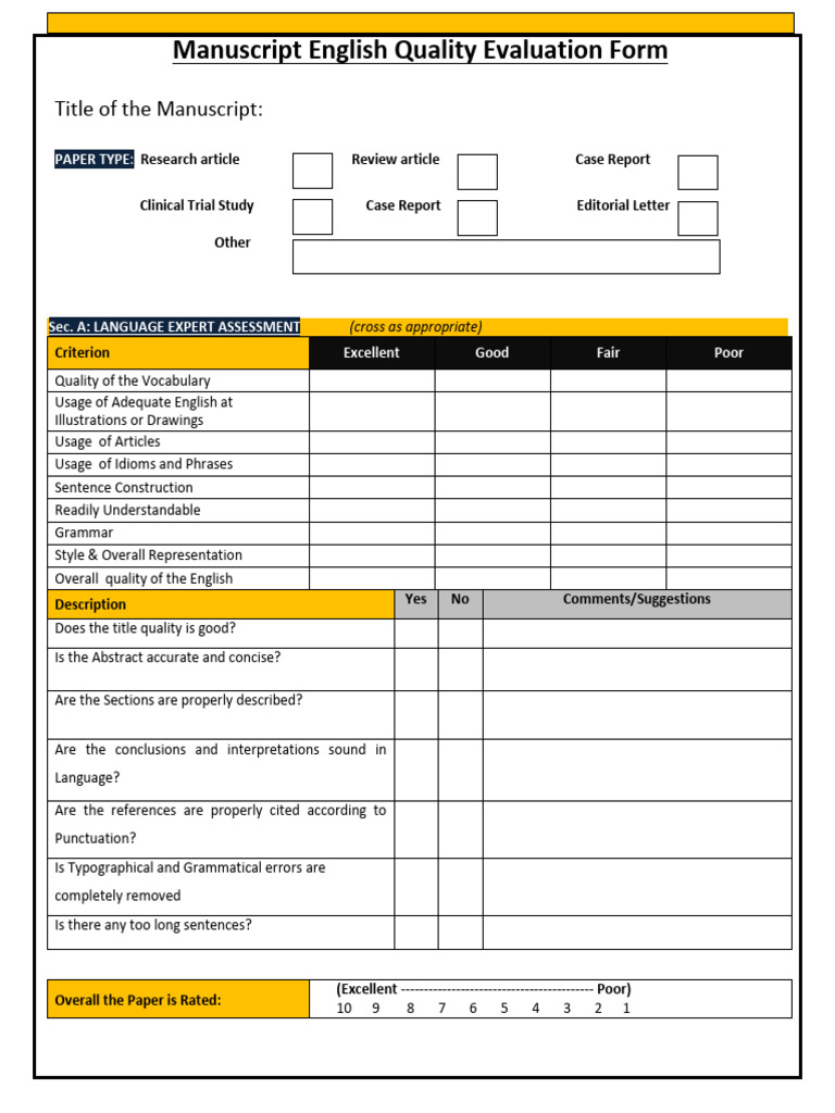 English Language - Evaluation-Template-Form | PDF