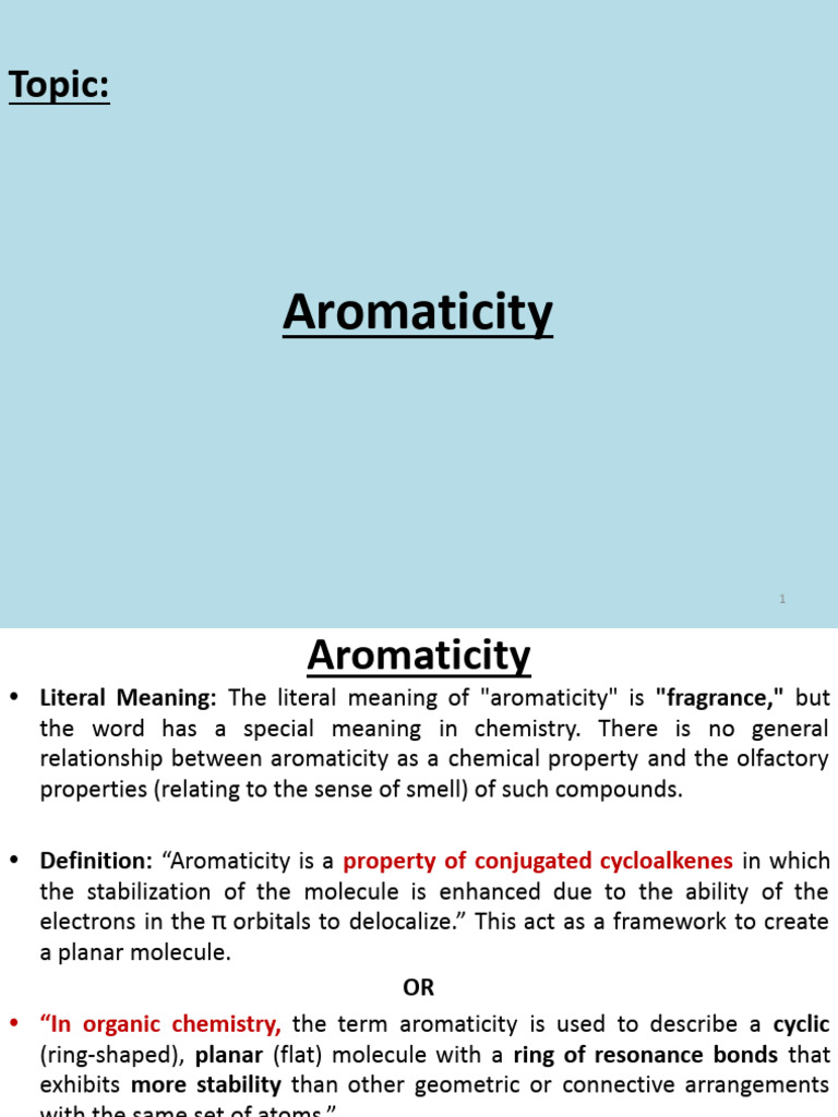 Aromaticity, Tautomerism and SRR | PDF | Aromaticity | Functional Group