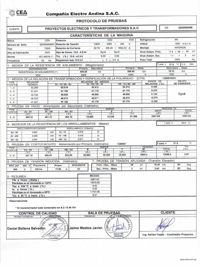 Protocolo de Pruebas | PDF