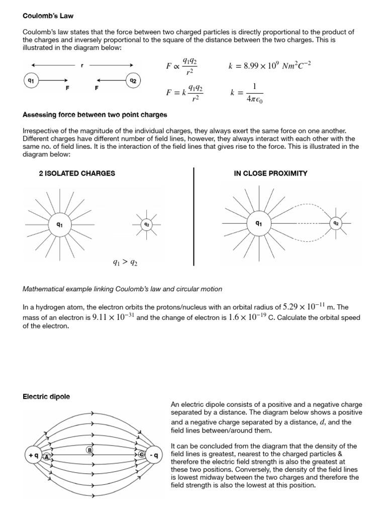 Electric Field Lecture 2 | PDF | Electric Field | Force