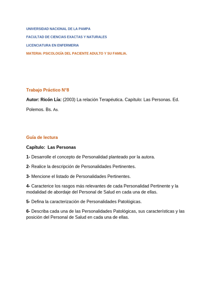 Psicología TP8 | PDF