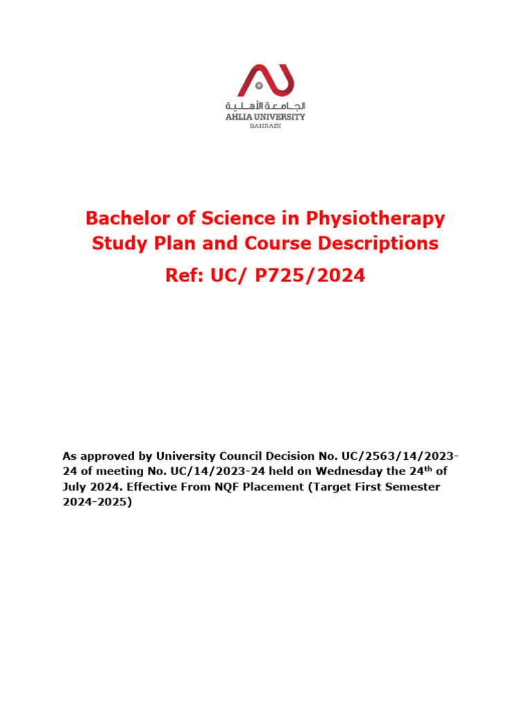 Bachelor-of-Science-in-Physiotherapy-Study-Plan-and-Course-Descriptions ...