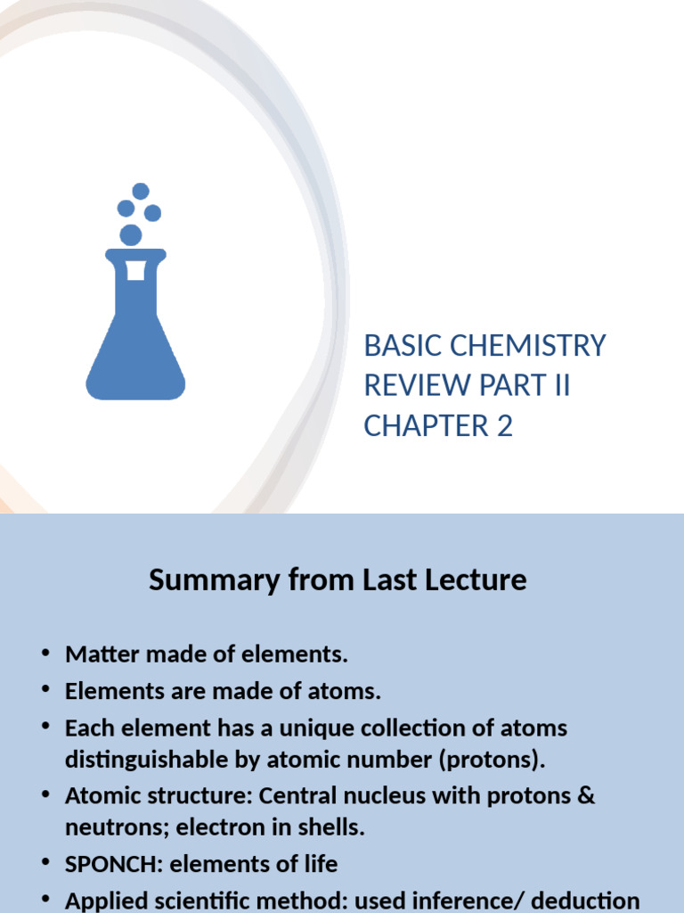 LECTURE 2 Basic Chemistry Spring 2023 Part II | PDF | Chemical Polarity | Chemical Bond