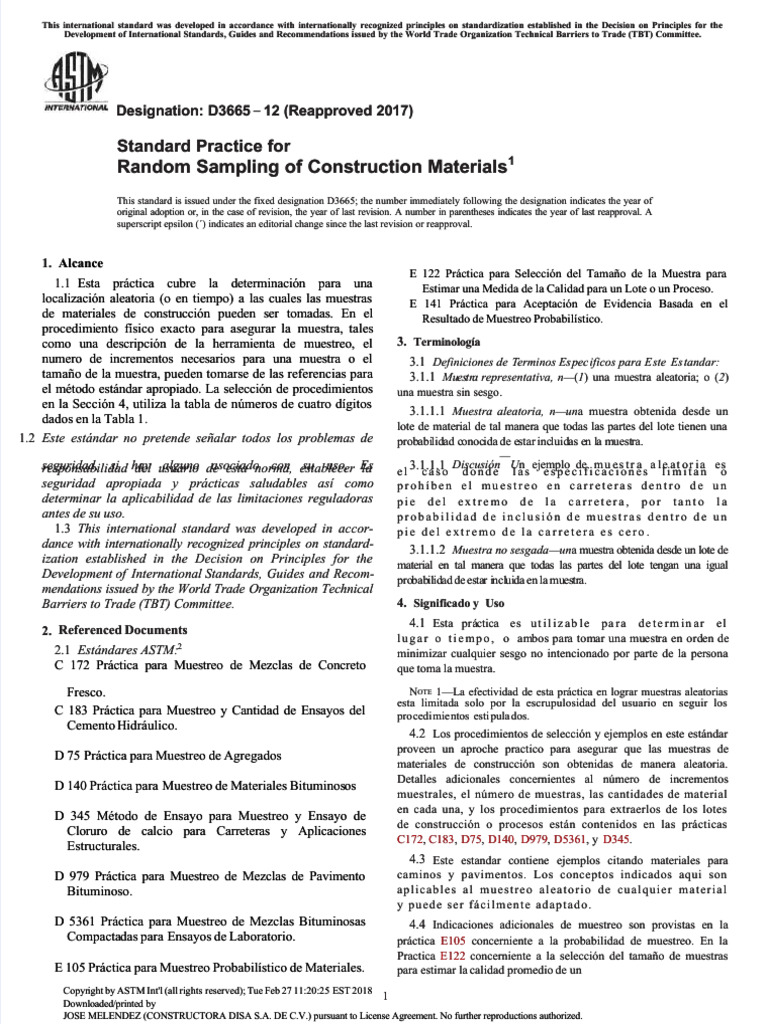 PDF Astm d3665 17 Espaol Compress | PDF