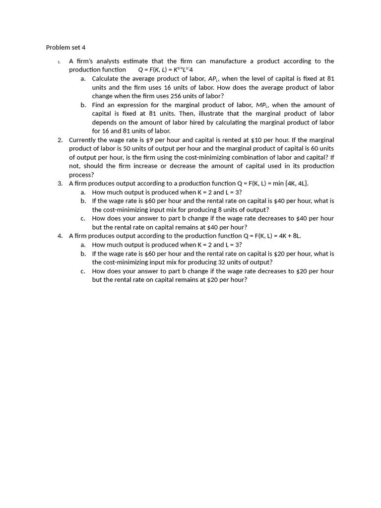 Problem Set 4 | PDF