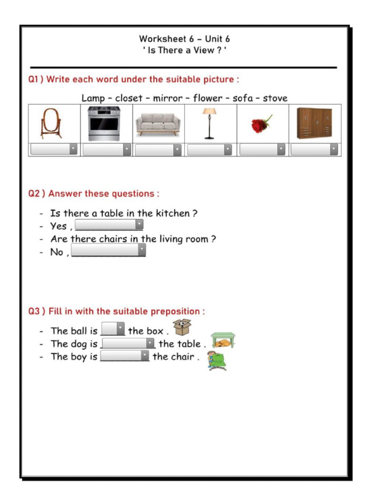 G1 U6 Worksheet | PDF