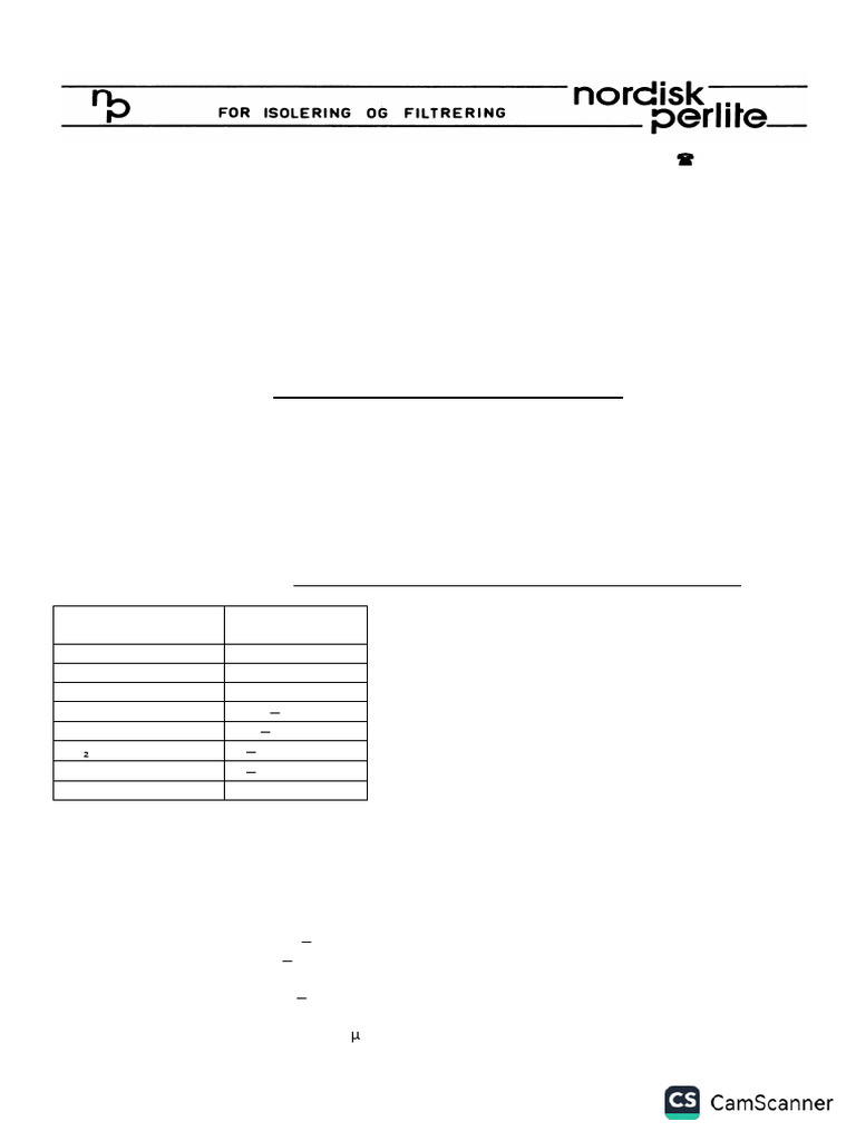Datablad - Perlite 50 S | PDF